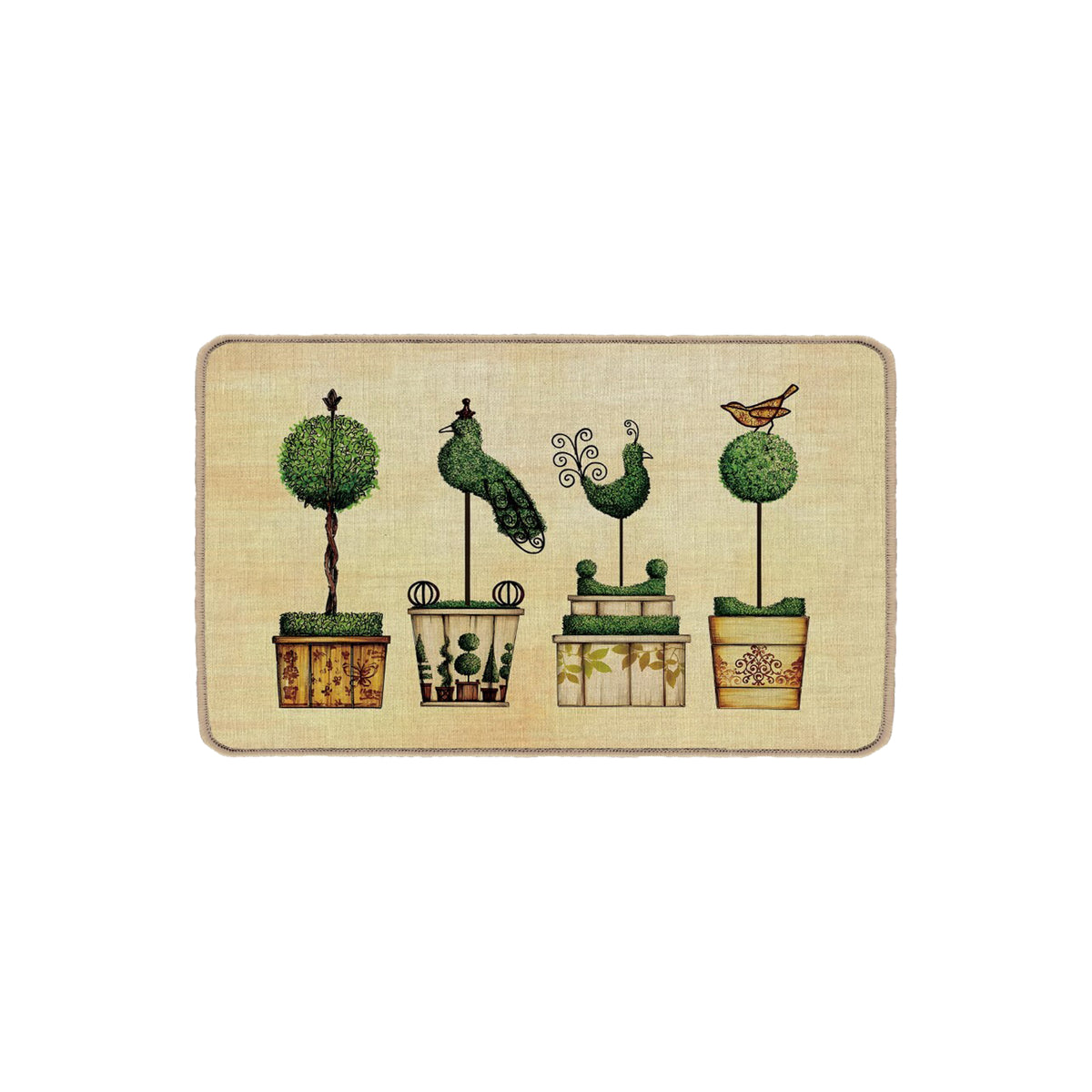Poly Mats Topiaries Indoor Kitchen Mat | Avocado Decor