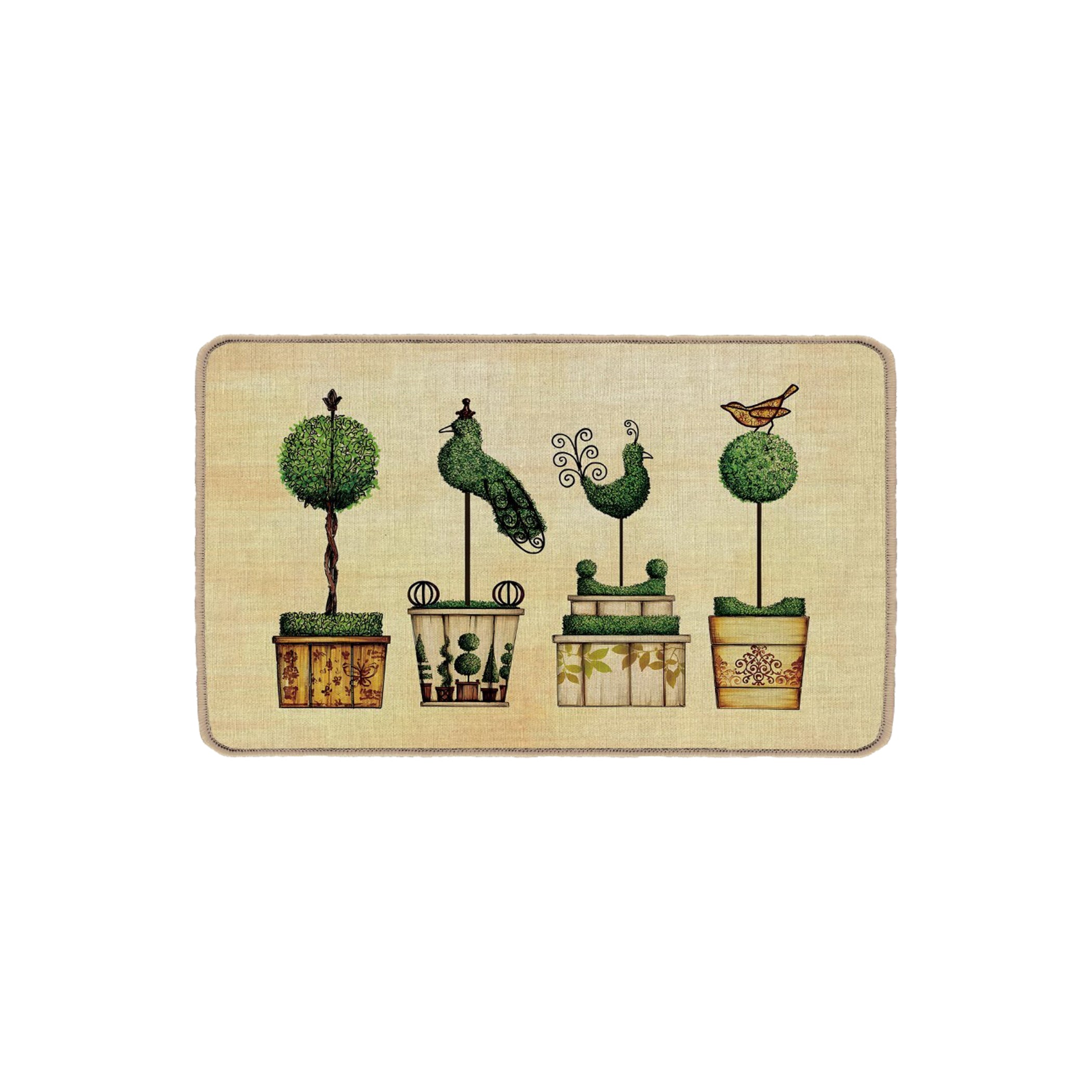 Poly Mats Topiaries Indoor Kitchen Mat | Avocado Decor