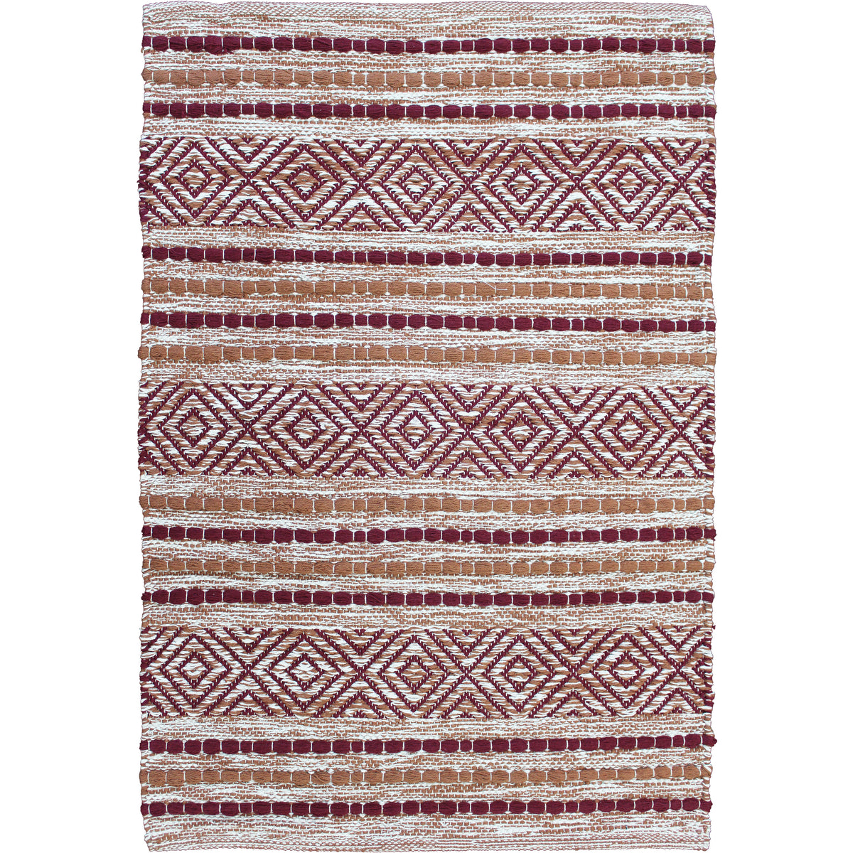 Dhurrie Fusion Tango Red Reversible Indoor Area Rug | Avocado Decor