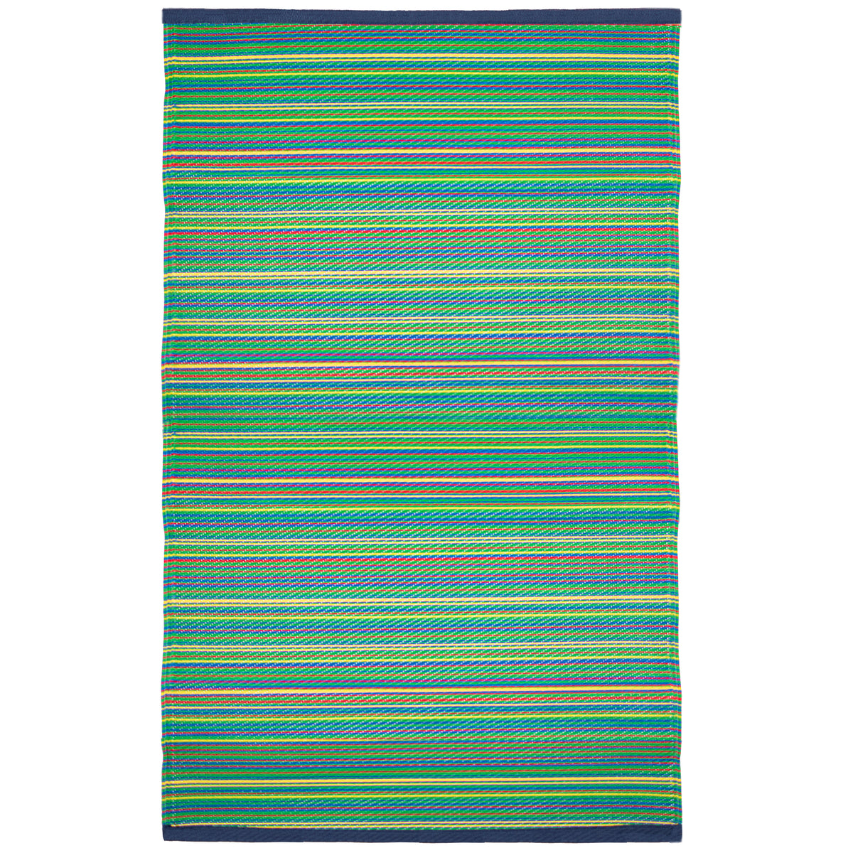 Drizzle Multi Green Reversible Indoor-Outdoor Mat | Avocado Decor
