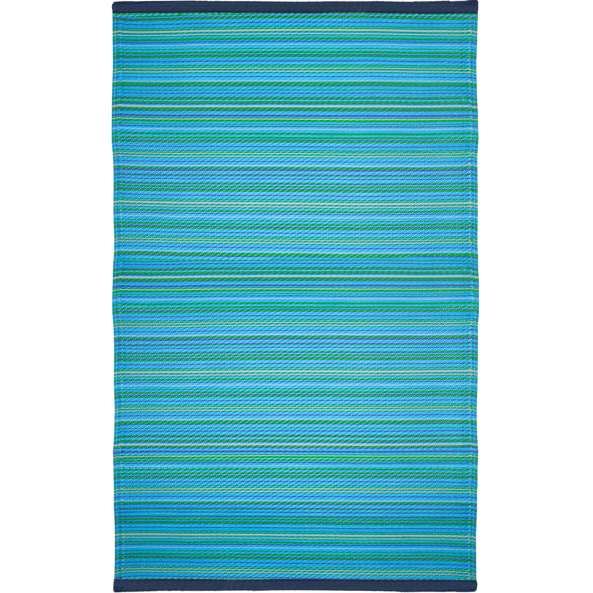 Drizzle Turquoise Reversible Indoor-Outdoor Mat | Avocado Decor
