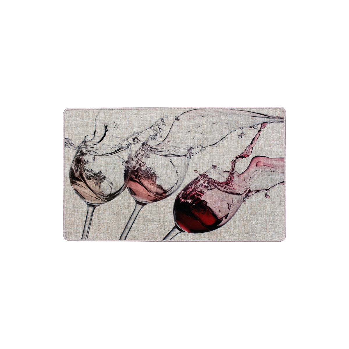 Poly Mats Wine Glasses Indoor Kitchen Mat | Avocado Decor