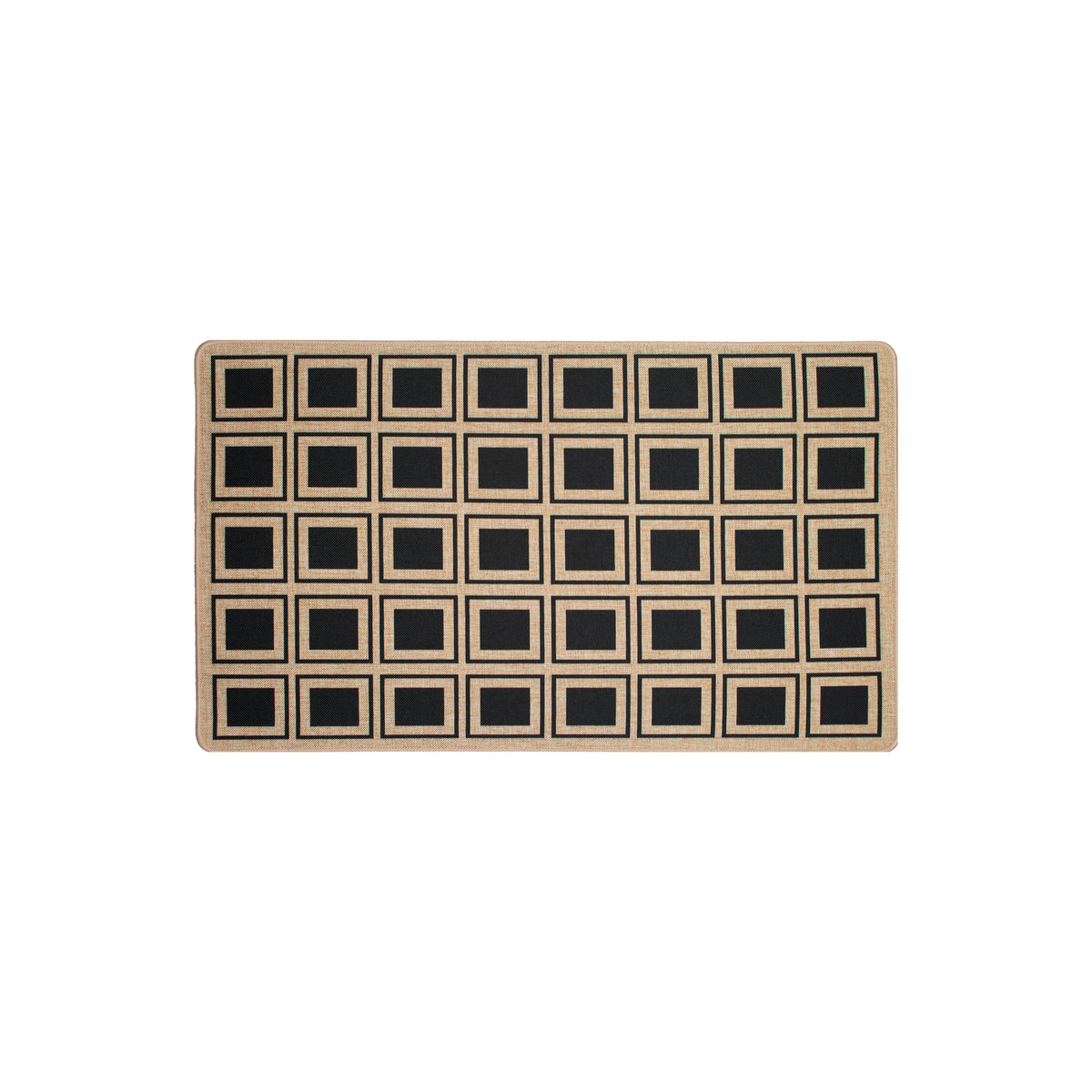 Poly Mats Cargo Natural & Black Indoor Kitchen Mat | Avocado Decor