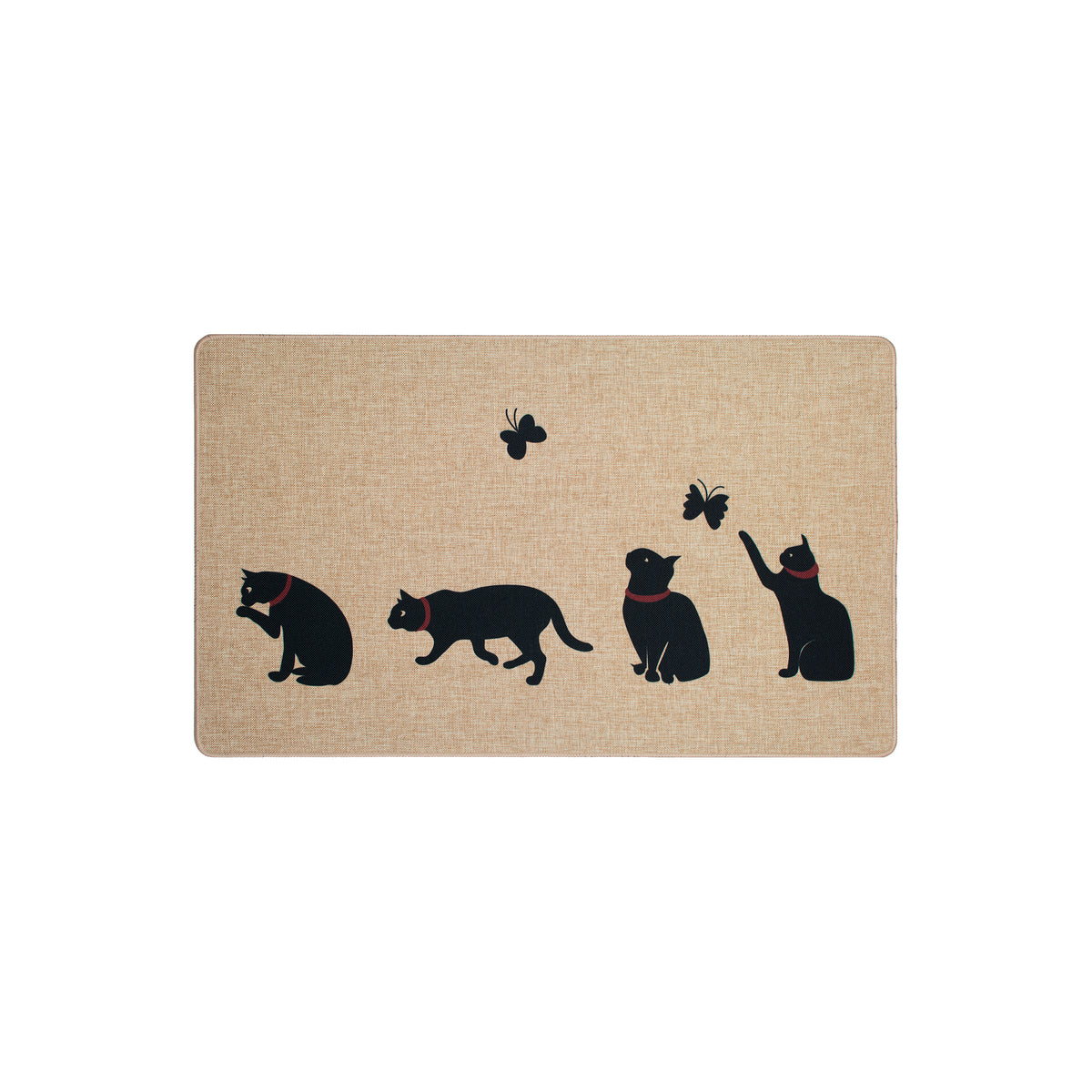 Poly Mats Cats with Collar Indoor Kitchen Mat | Avocado Decor